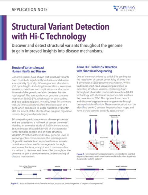 Application Note: Structural Variant Detection with Hi-C Technology – Arima Genomics